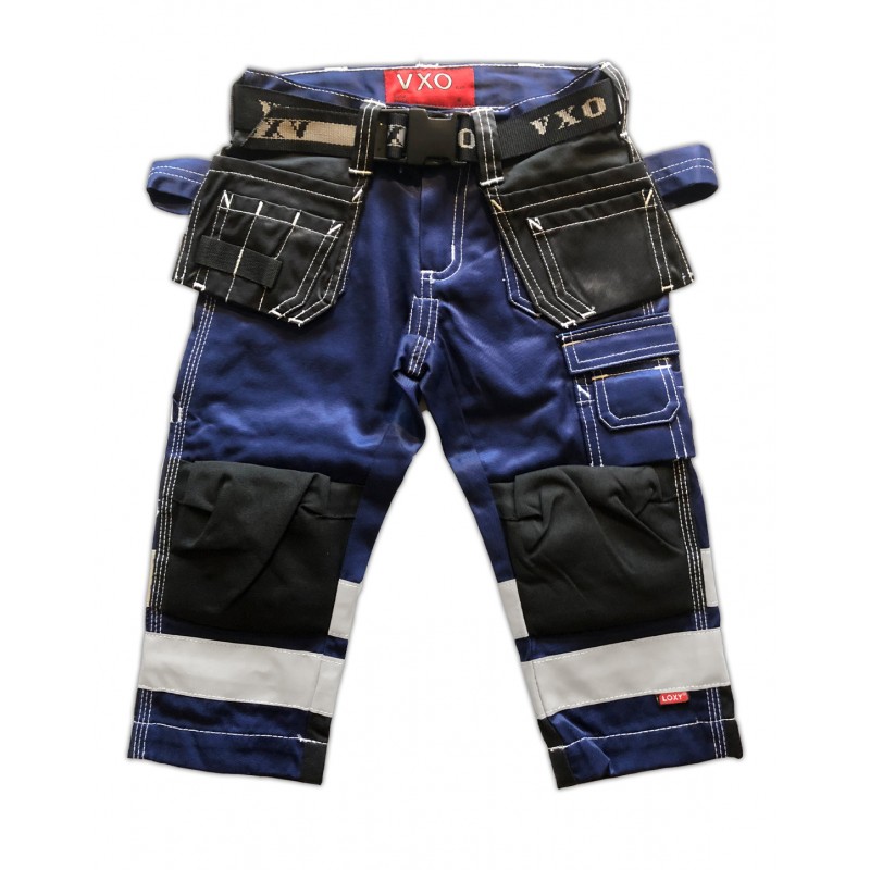 Köp Arbetsbyxa med Loxy-reflex Blå | Babymonkey.se